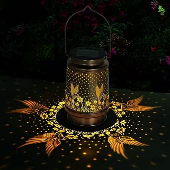 Amazon.com: Hummingbird Solar Lantern , Waterproof Solar Hanging ...