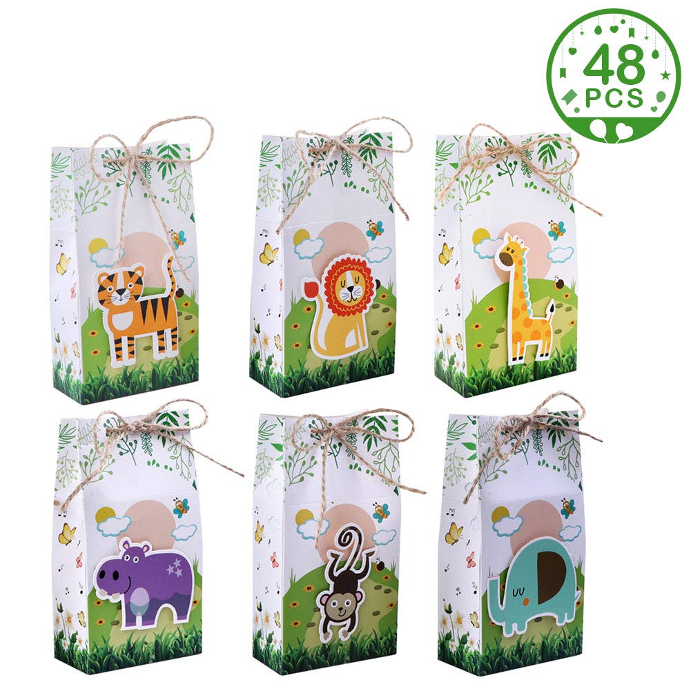 Buy OurWarm 48Pcs Jungle Safari Party Favor Goodie Bags 6 X 3 X 1 3 Inches Zoo Animals Candy buy-ourwarm-48pcs-jungle-safari-party-favor-goodie-bags-6-x-3-x-1-3-inches-zoo-animals-candy