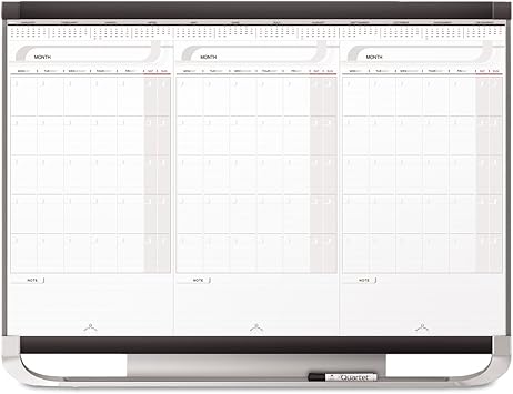 Amazon.com : Quartet Prestige 2 Sliding Three Month Calendar Board, 3 x ...