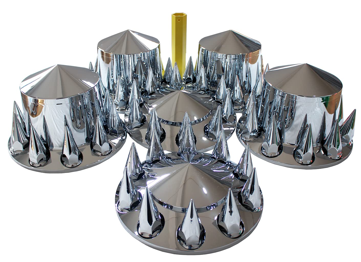 Amazon.com: JIARU ABS Plastic Chromed Hubcaps Front and Rear Wheel Axle ...