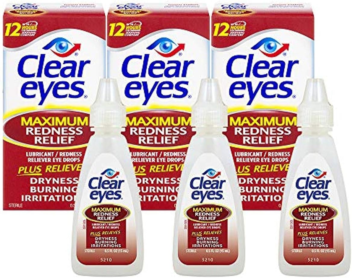 Amazon.com: Clear Eyes Maximum Redness Relief Eye Drops | Relieves ...