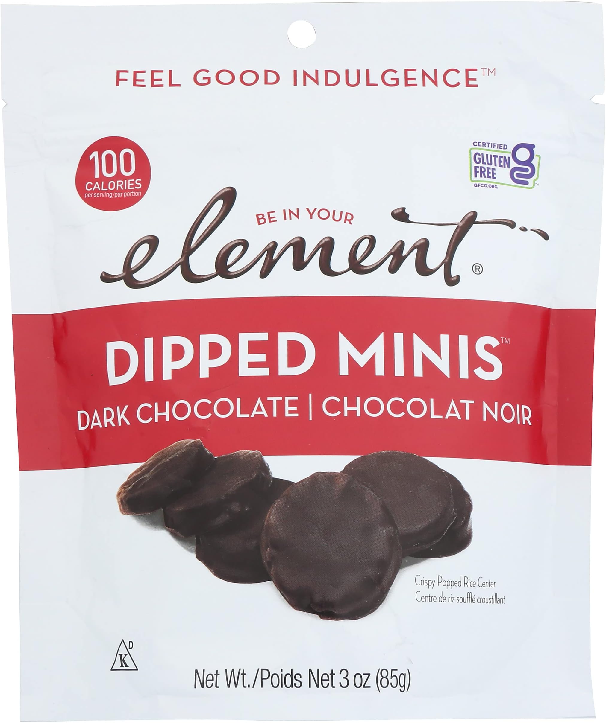 Amazon.com: Element Snacks Dark Chocolate Dipped Minis Rice Cakes ...