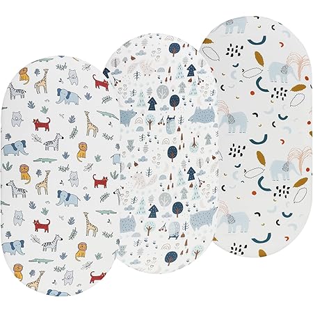 Amazon.com : Bassinet Sheets 3 Pack for Baby Boy and Girl, Soft ...