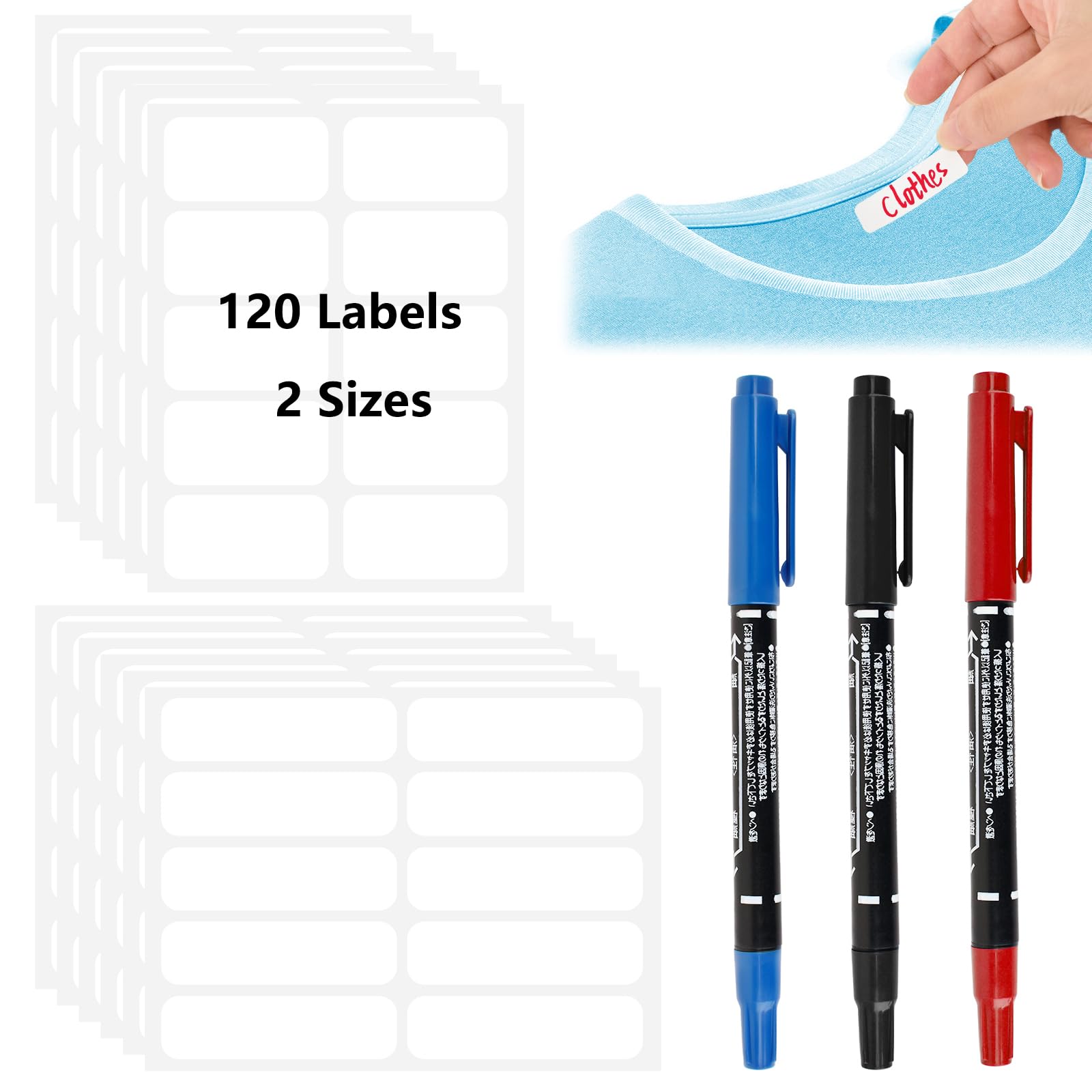 Snapklik.com : Self-Stick Clothing Labels - No Iron, Permanent Name ...