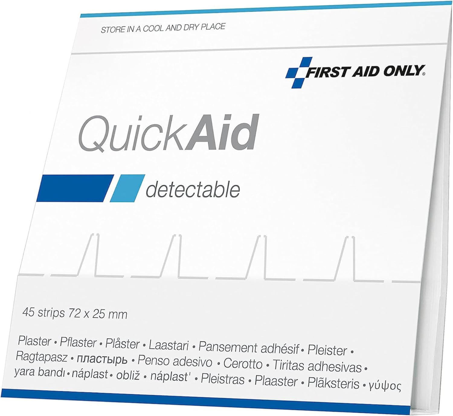 First Aid Only Quickaid Plaster Refills Metal Surface - Pack of 45 ...