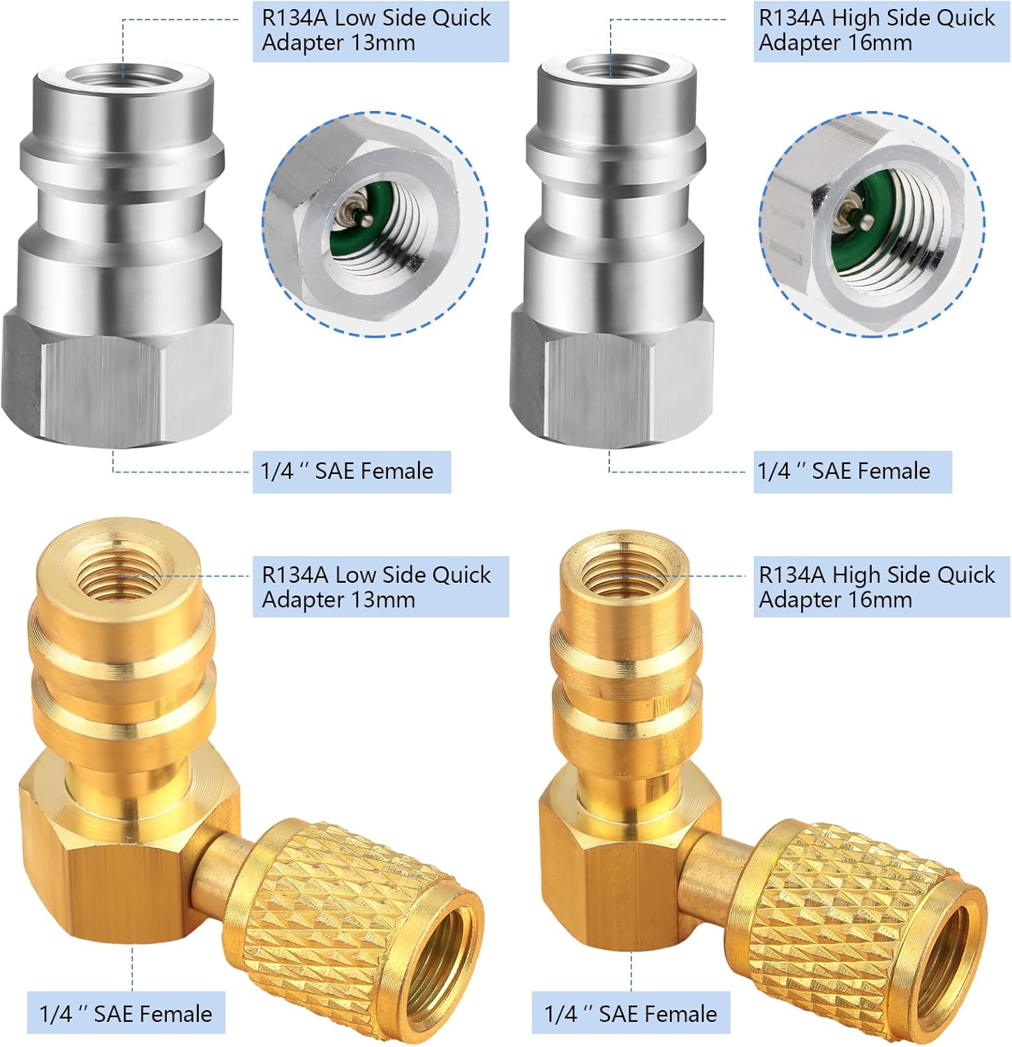 8 Pcs R12 to R134a Conversion Kit 90° High and Low Philippines | Ubuy