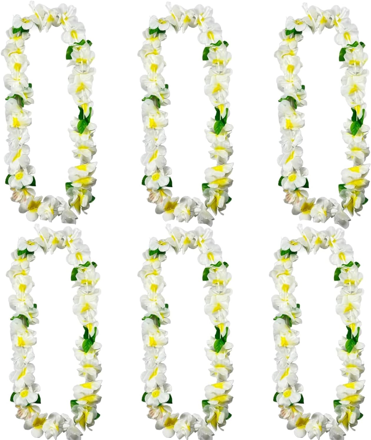 Amazon.com: KIWILEPI 6Counts Thickened Hawaiian Leis Bulk, Tropical ...