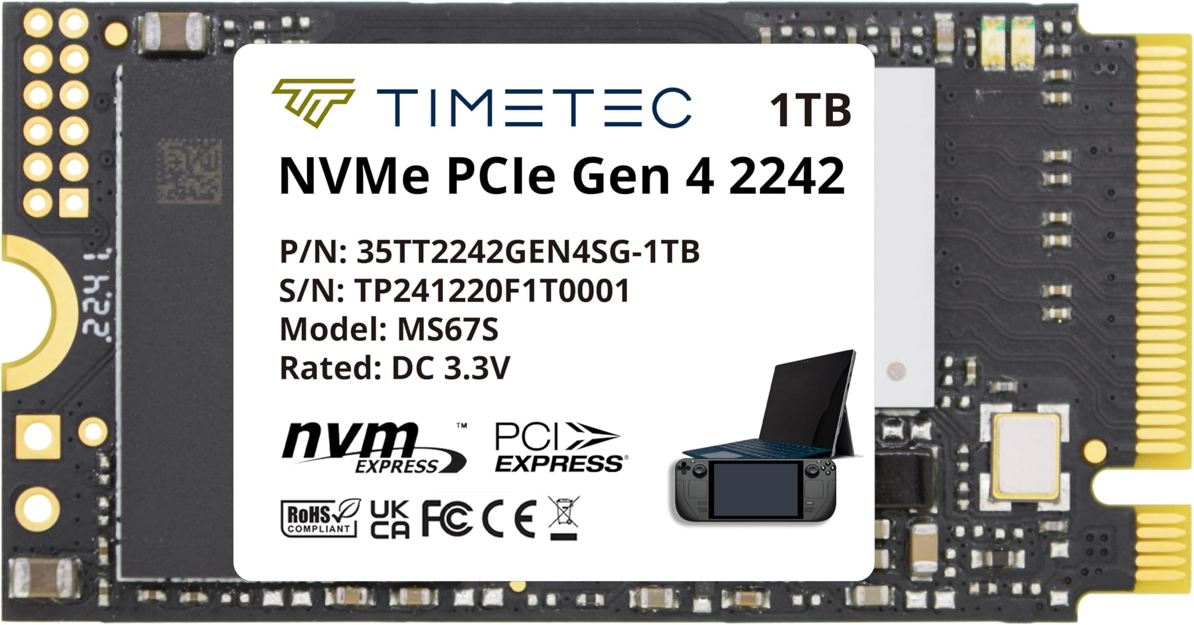Amazon.in: Buy Timetec 1TB M.2 2242 SSD NVMe PCIe Gen4x4 3D NAND TLC ...