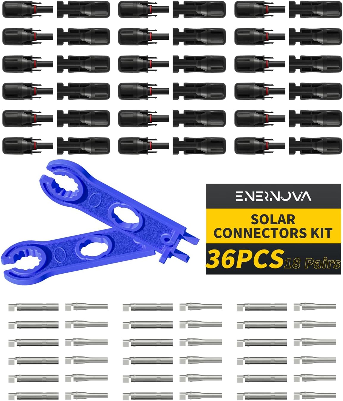 Amazon.com: 36 PCS Solar Connectors Kit IP68 Waterproof Male/Female ...