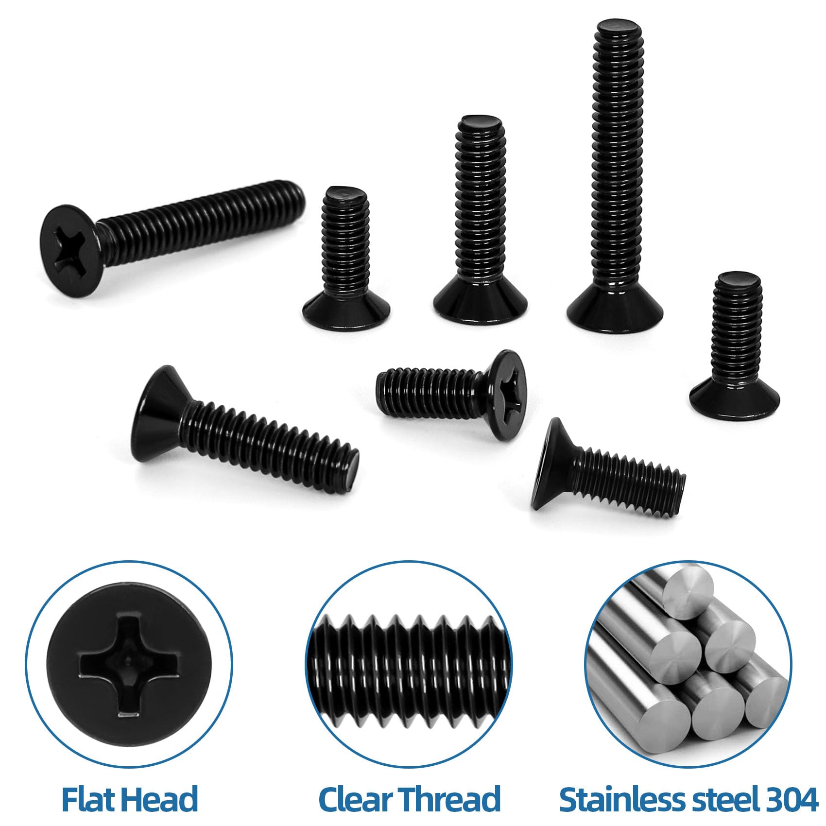 Snapklik.com : M4 X 25mm Countersunk Flat Head Machine Screws