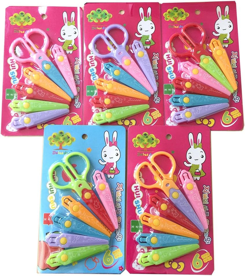 Amazon.com : Plastic Safety Scissors Set for Kids, Toddlers, Preschool ...