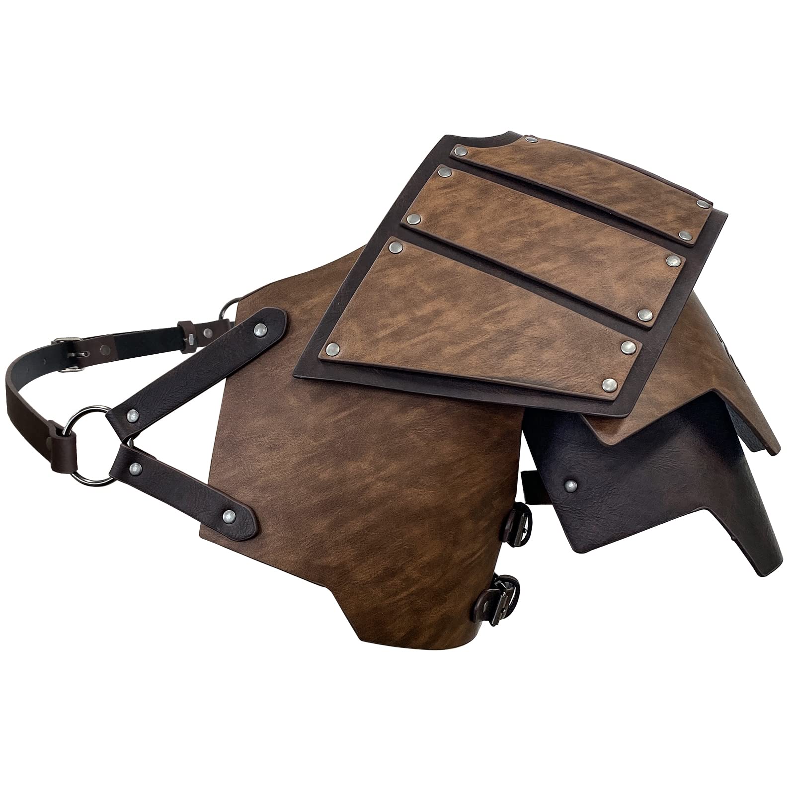 Buy HiiFeuer Viking Faux Leather Single Pauldron Shoulder Armor, Retro ...