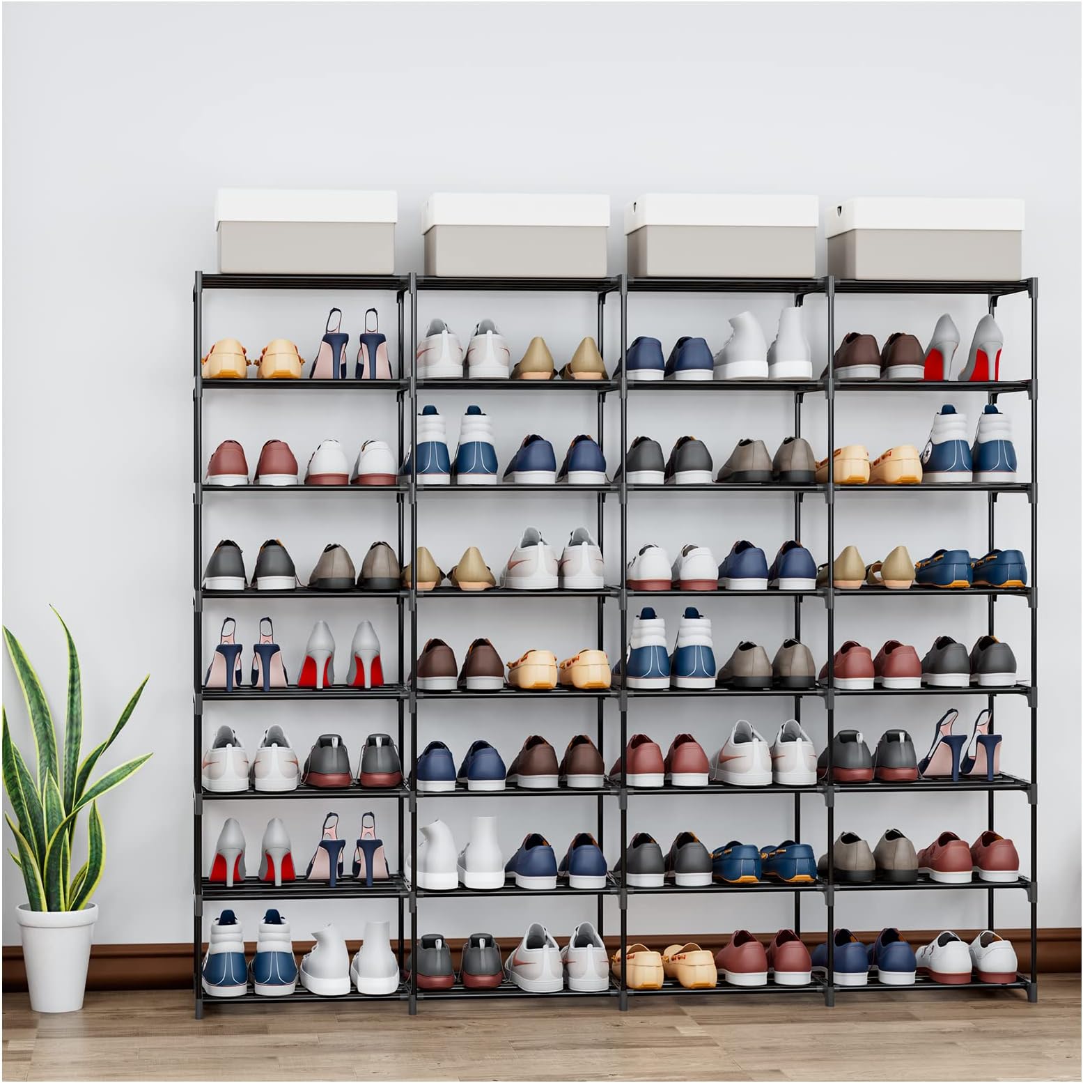Amazon.com: KOUSI 60-Pairs Shoe Organizer Shoe Rack Shoe Tower Storage ...