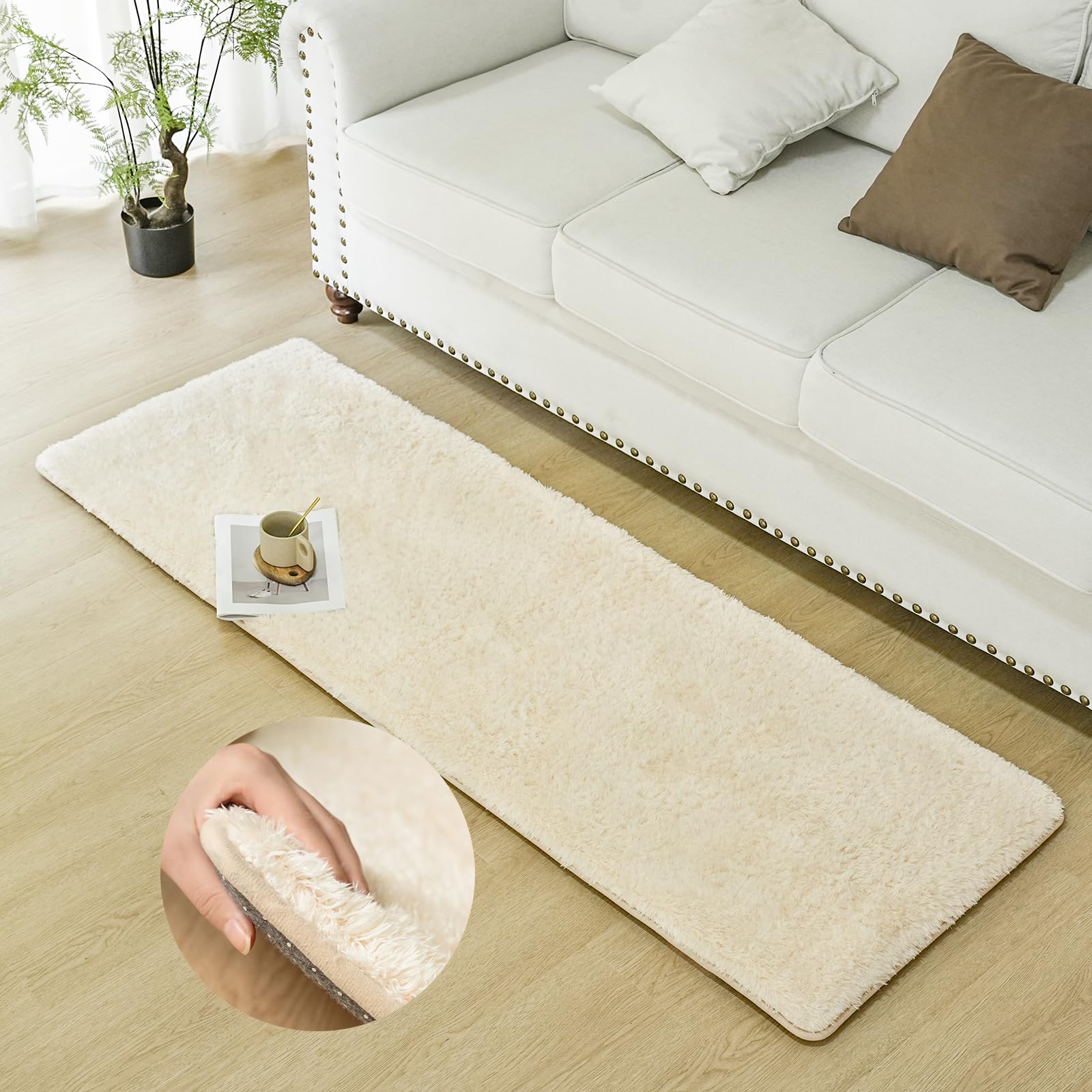 Amazon.com: ACOMOPACK Runner Rug for Bedroom, 2x6 Non-Slip Bottom ...