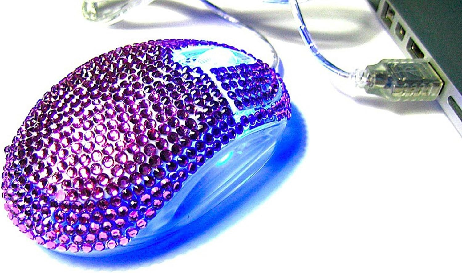 Amazon.com: ECO Fused USB Optical Computer Mouse with Crystal Bling ...
