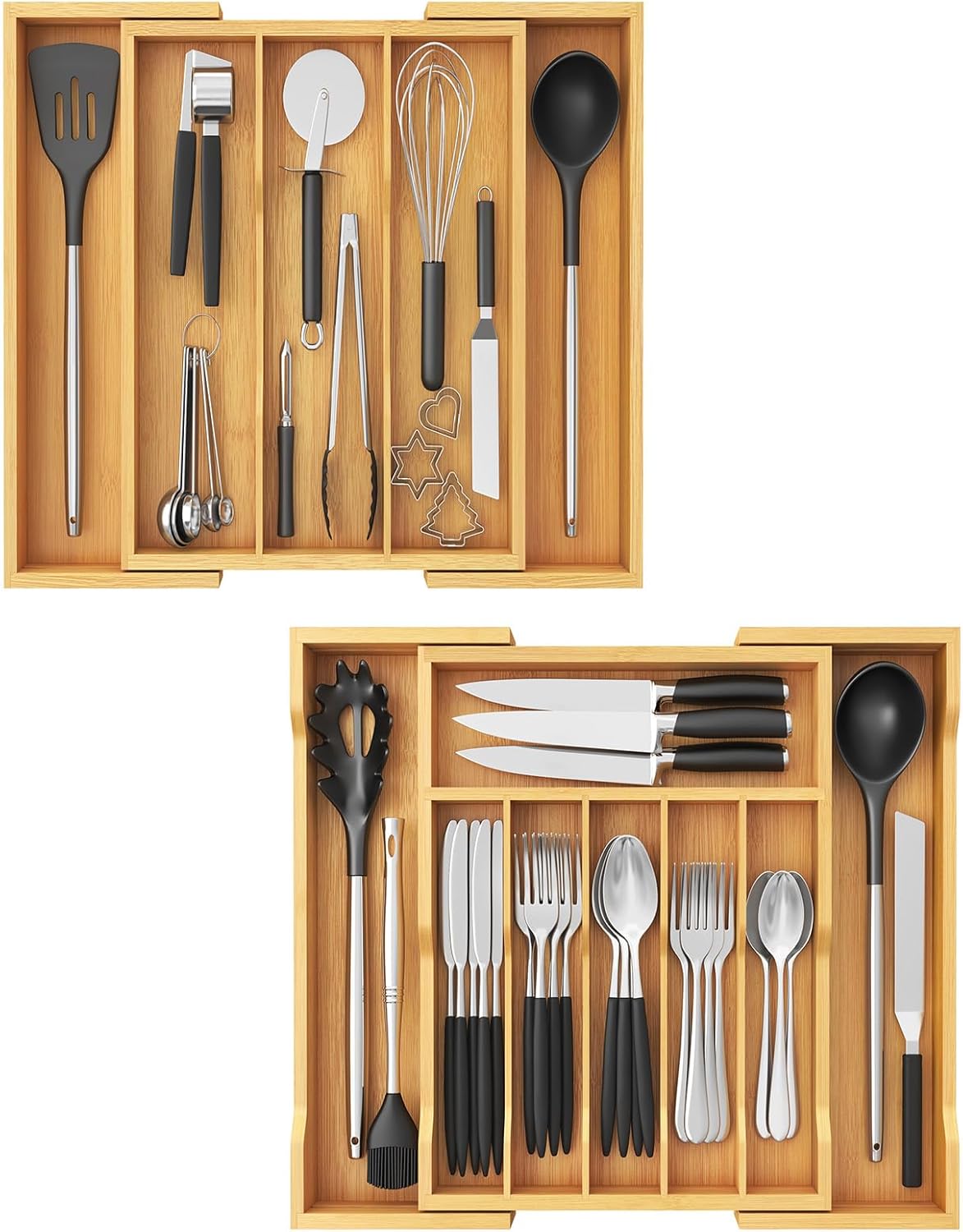 Amazon.com - Lifewit Utensil Organizer for Kitchen Drawer, Expandable ...