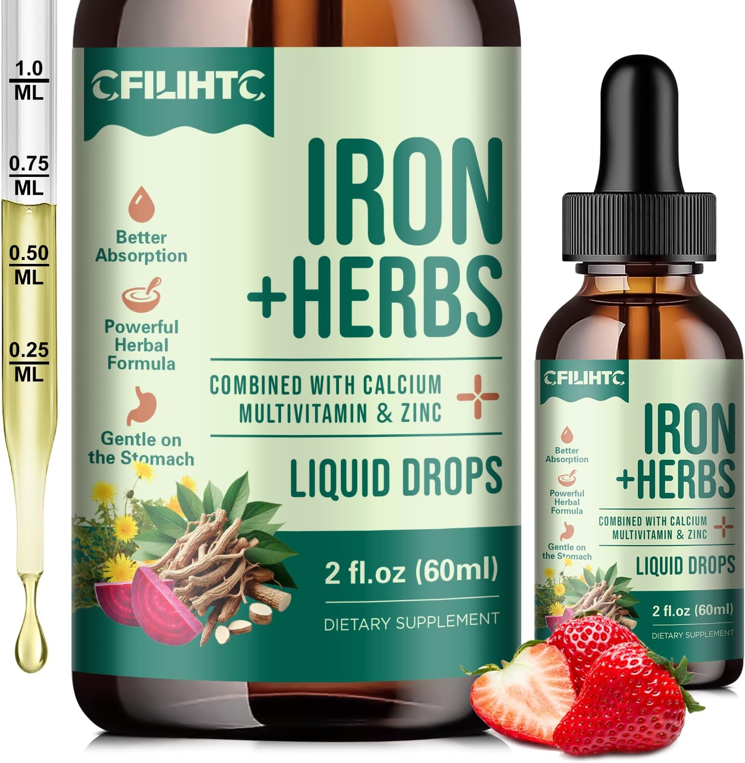 Amazon.com: Liquid Iron Supplement for Women, Men, Iron Drops with ...