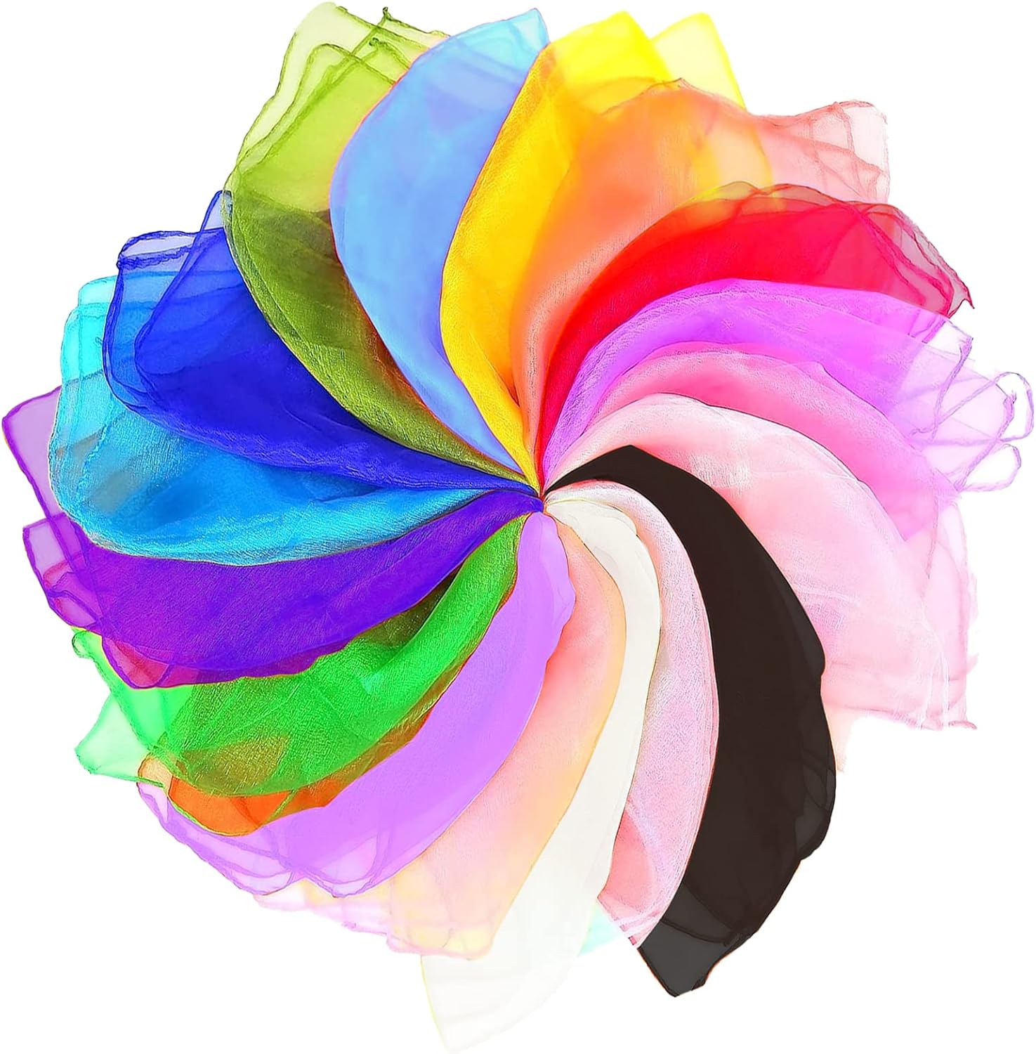 20 Pcs Sensory Scarves,Dance Scarves, Juggling Scarf for Children Kids ...