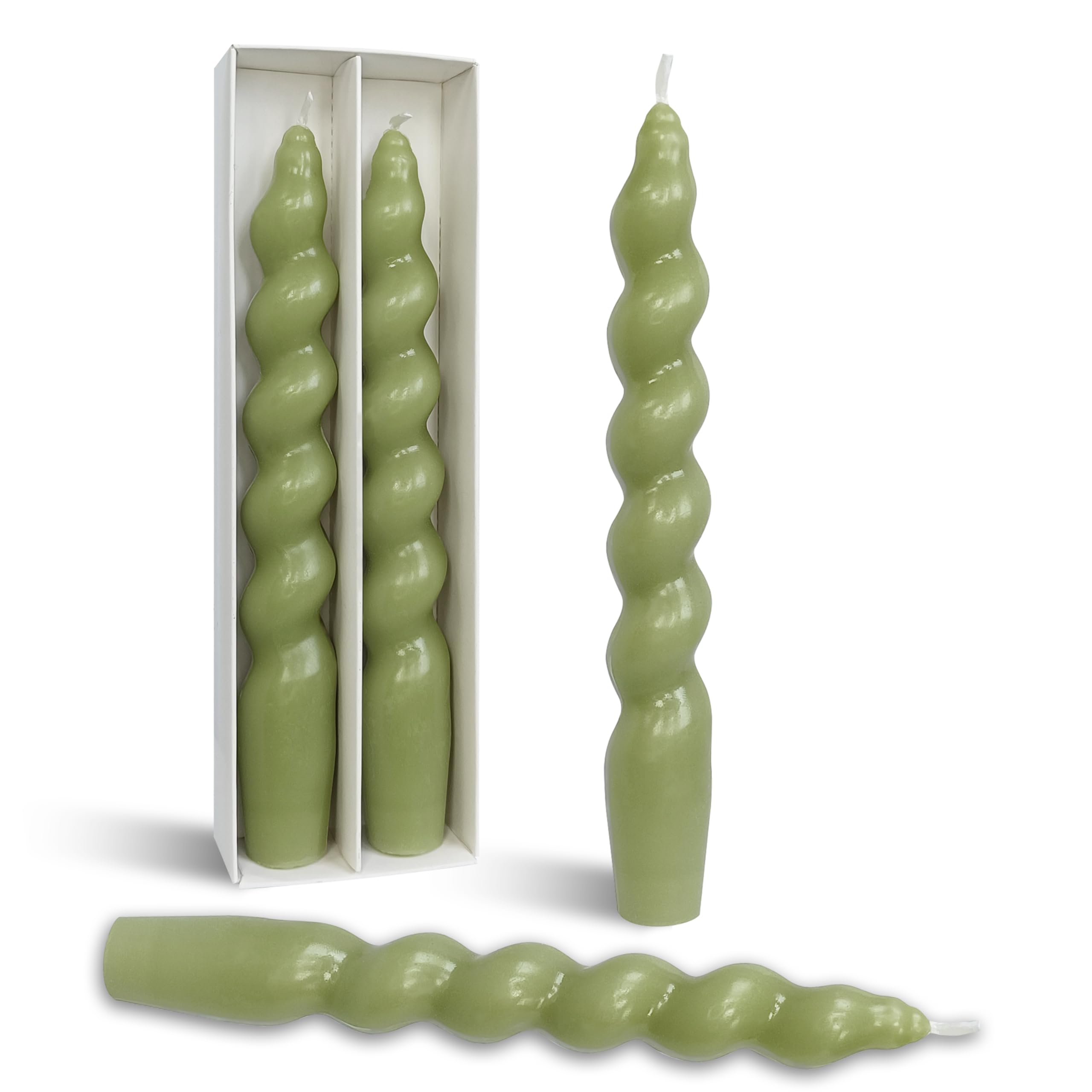 Amazon.com: DRIPLESS Unscented Twisted Taper Candles Handmade ...