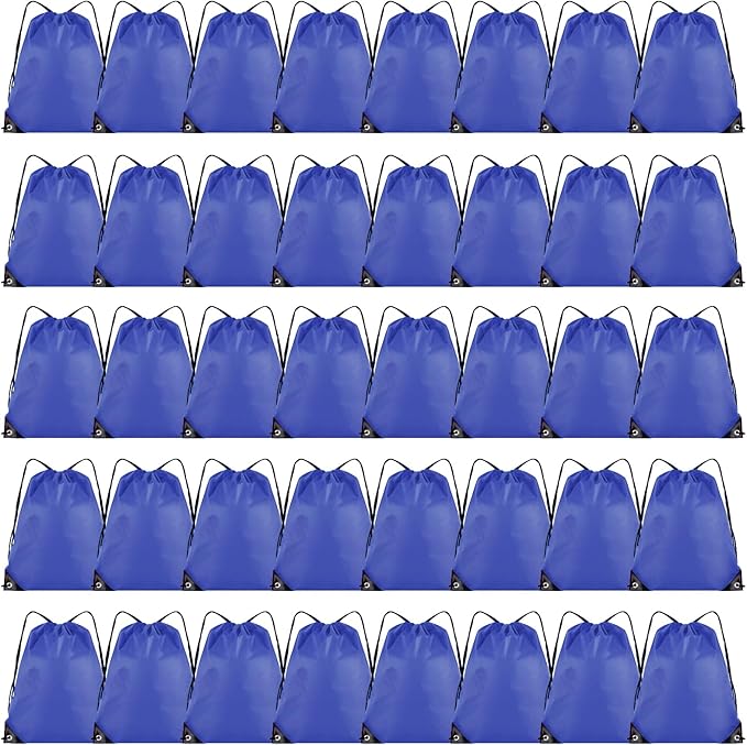 Amazon.com | Grneric 40 Pieces Drawstring Backpack Bulk Cinch Sackpack Ployster Drawstring Bags ...
