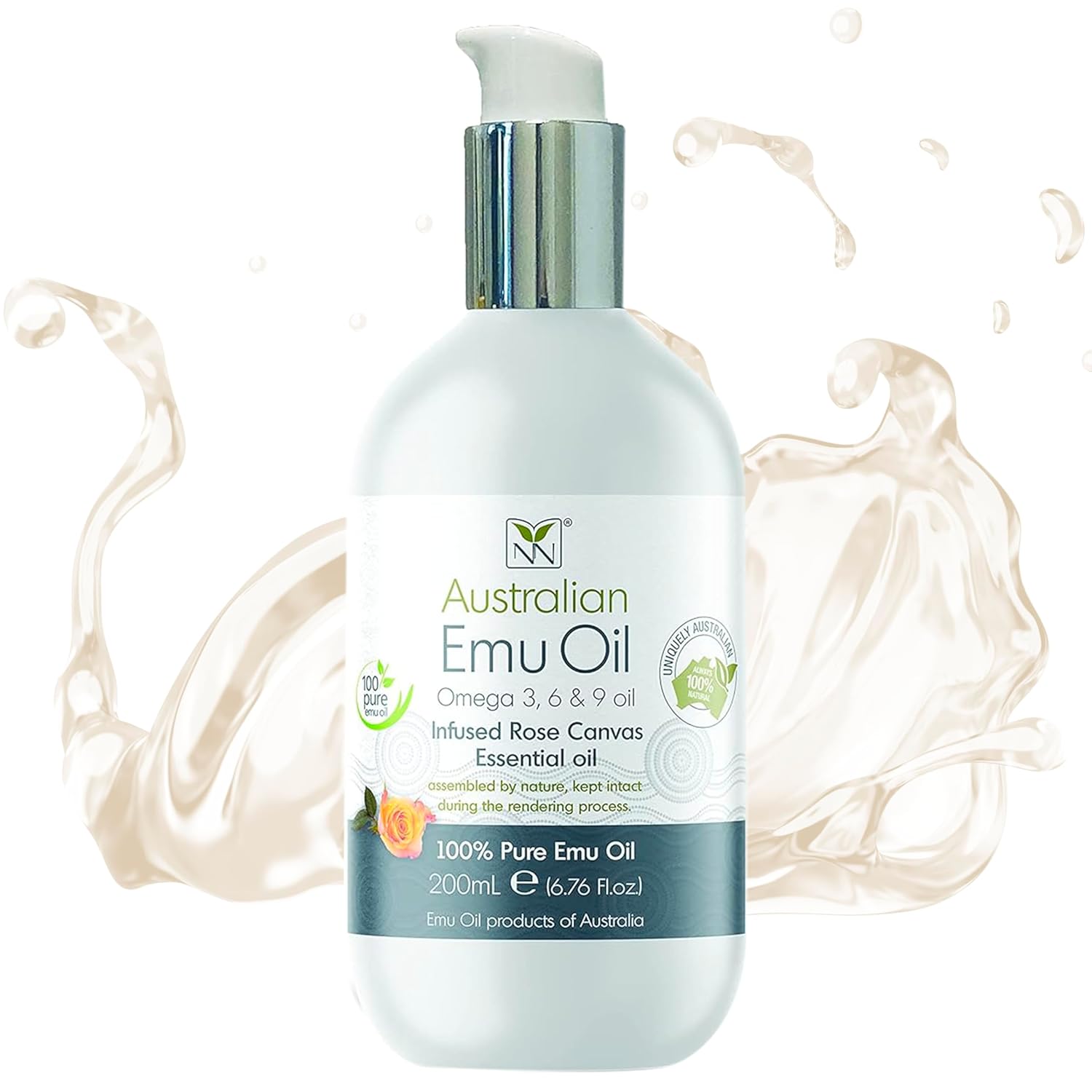 Amazon.com : Emu Oil Pure Skin Moisturizer - Nail, Body, Face, Scalp & Hair Moisturizer with ...