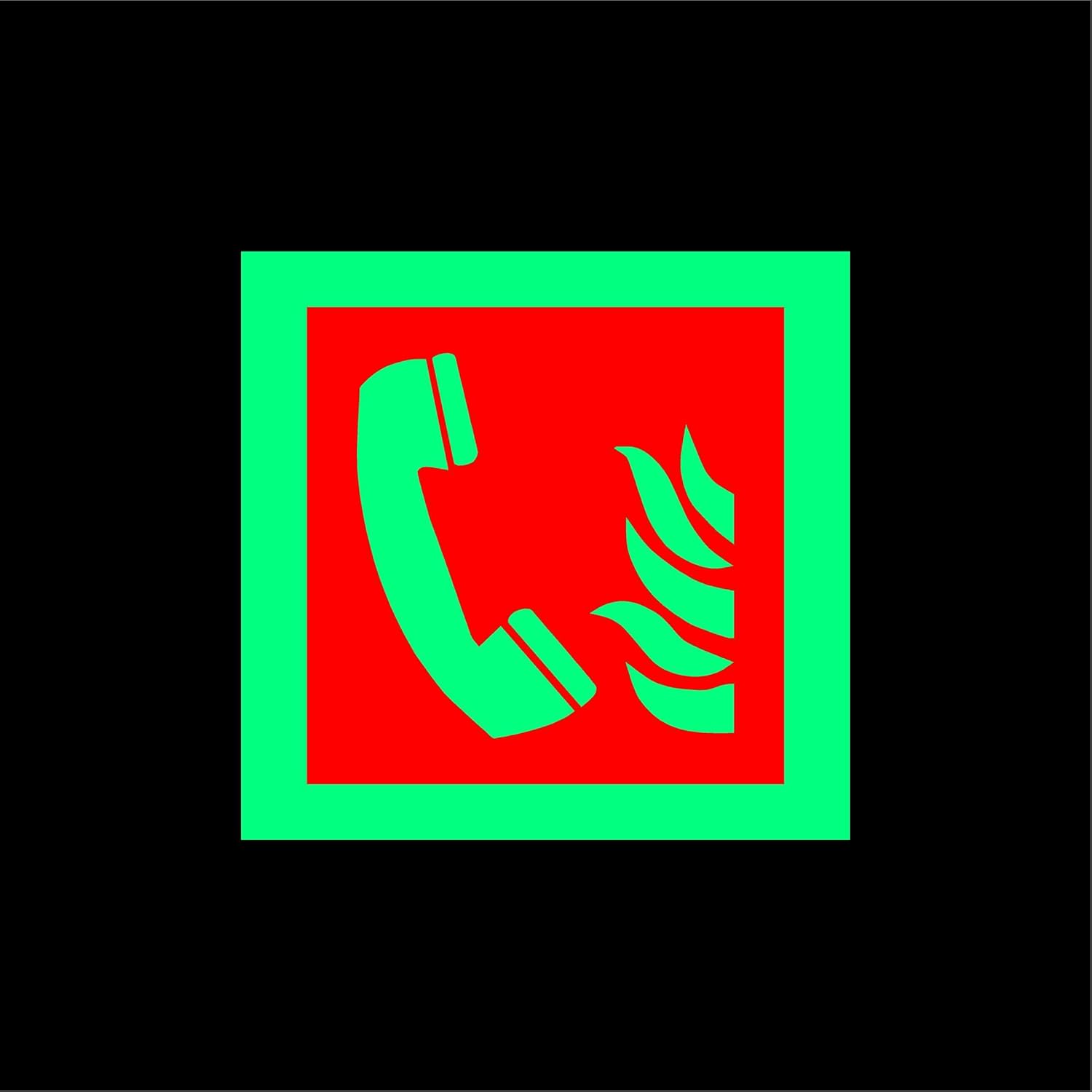 ISO-Sicherheitsetikett, internationales Feuernotfall-Symbol, 100 mm x ...