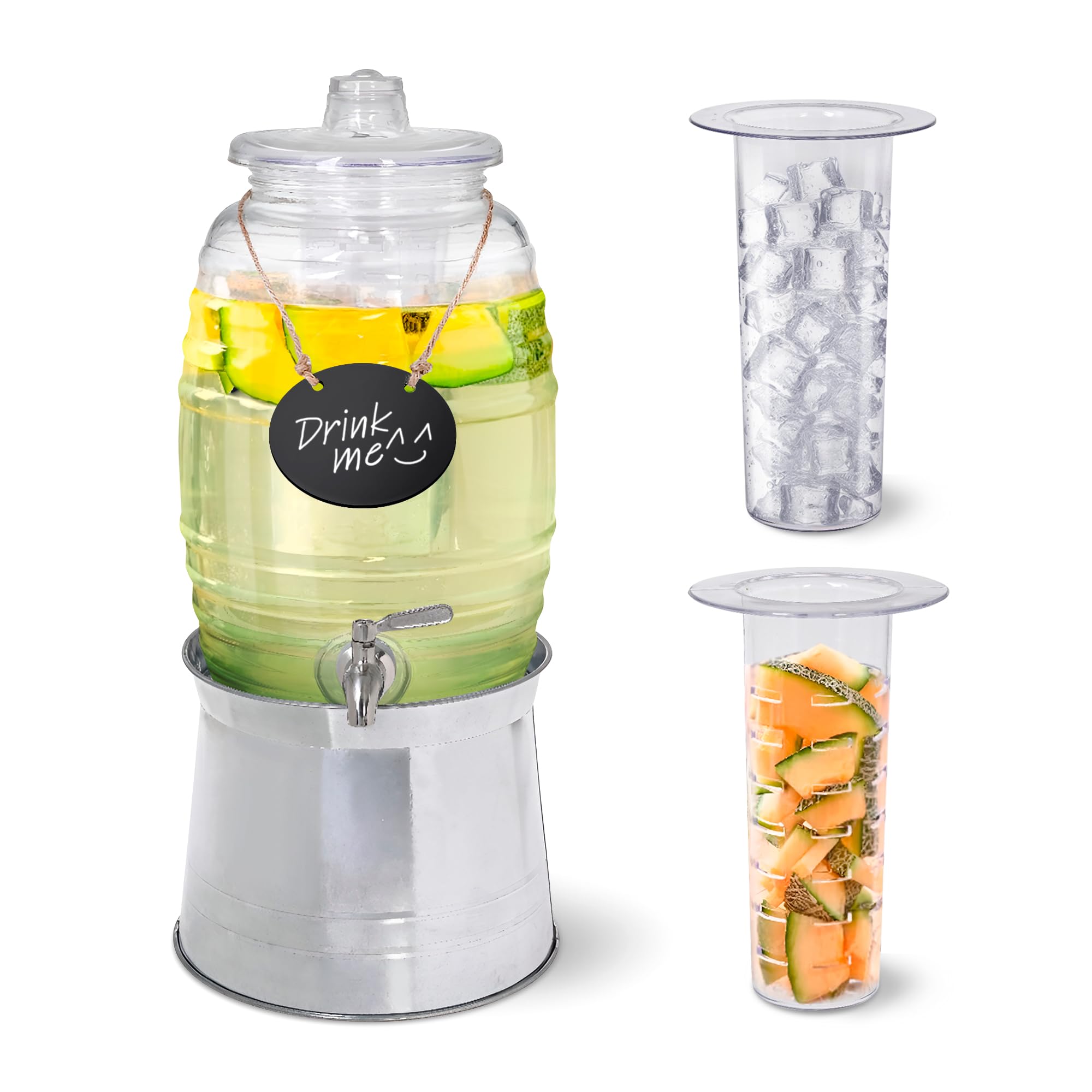 Amazon.com | Drink Dispenser with Stainless Steel Tap and Stand ...