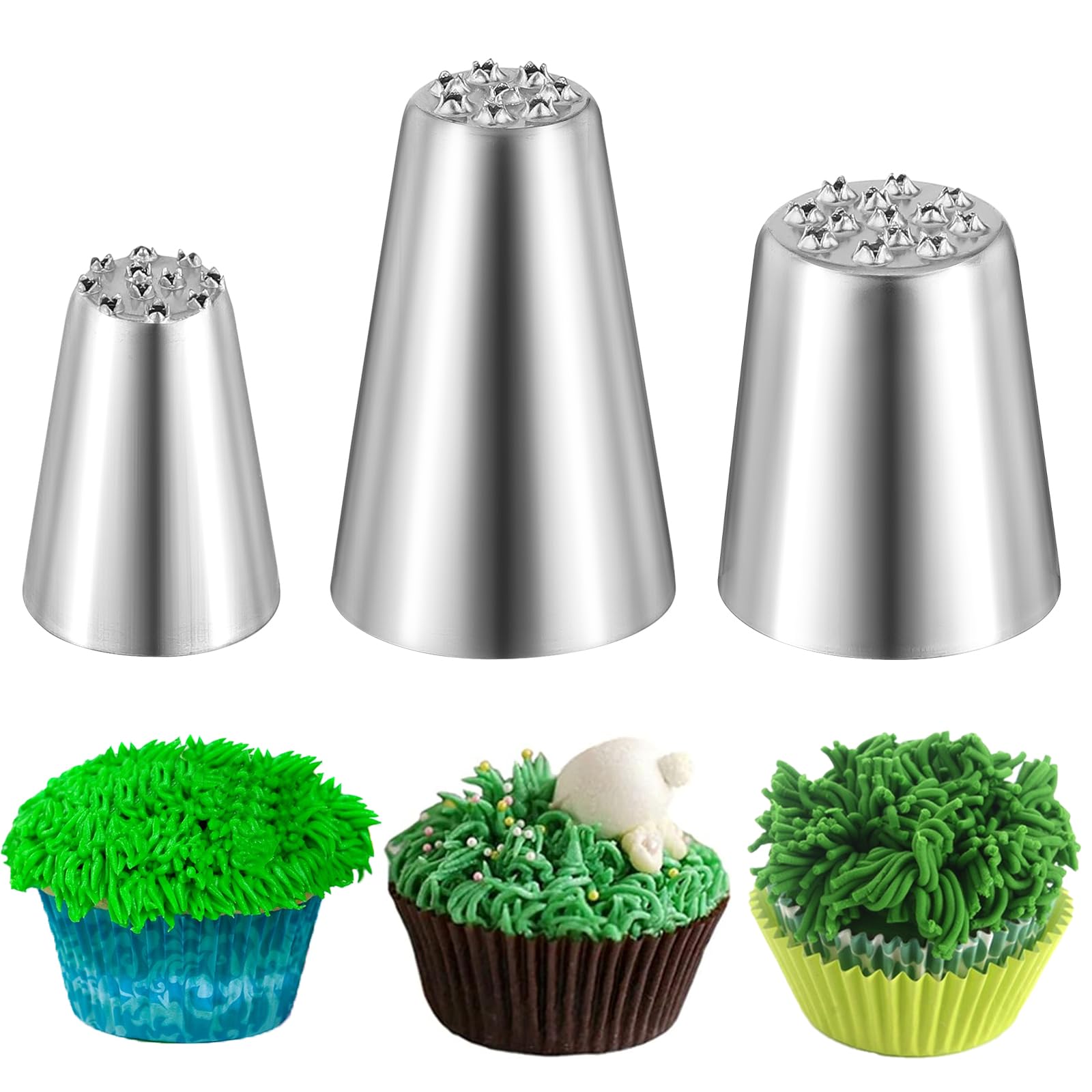 Amazon.com: Prasacco 3 PCS Grass Piping Nozzle, Stainless Steel Grass ...