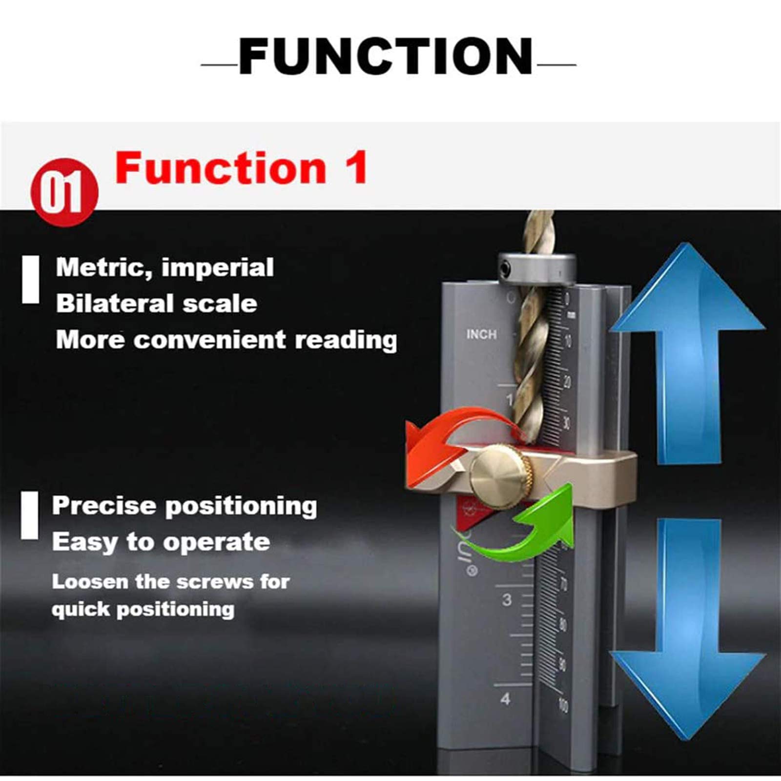 Snapklik.com : 3 In 1 Multifunction Measuring Gauge Drill Depth Gauge ...