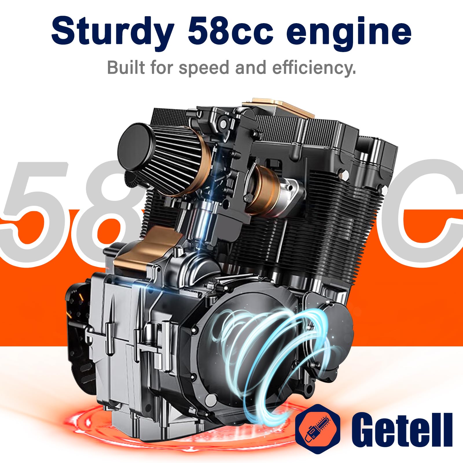 Snapklik.com : Getell 58cc Gas Chainsaw, 20-Inch, 2-Cycle Gas Powered ...