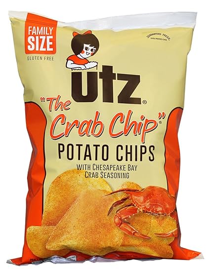 Amazon.com : Utz Potato Chips, The Crab Chip, 9.5 oz Bag : Everything Else