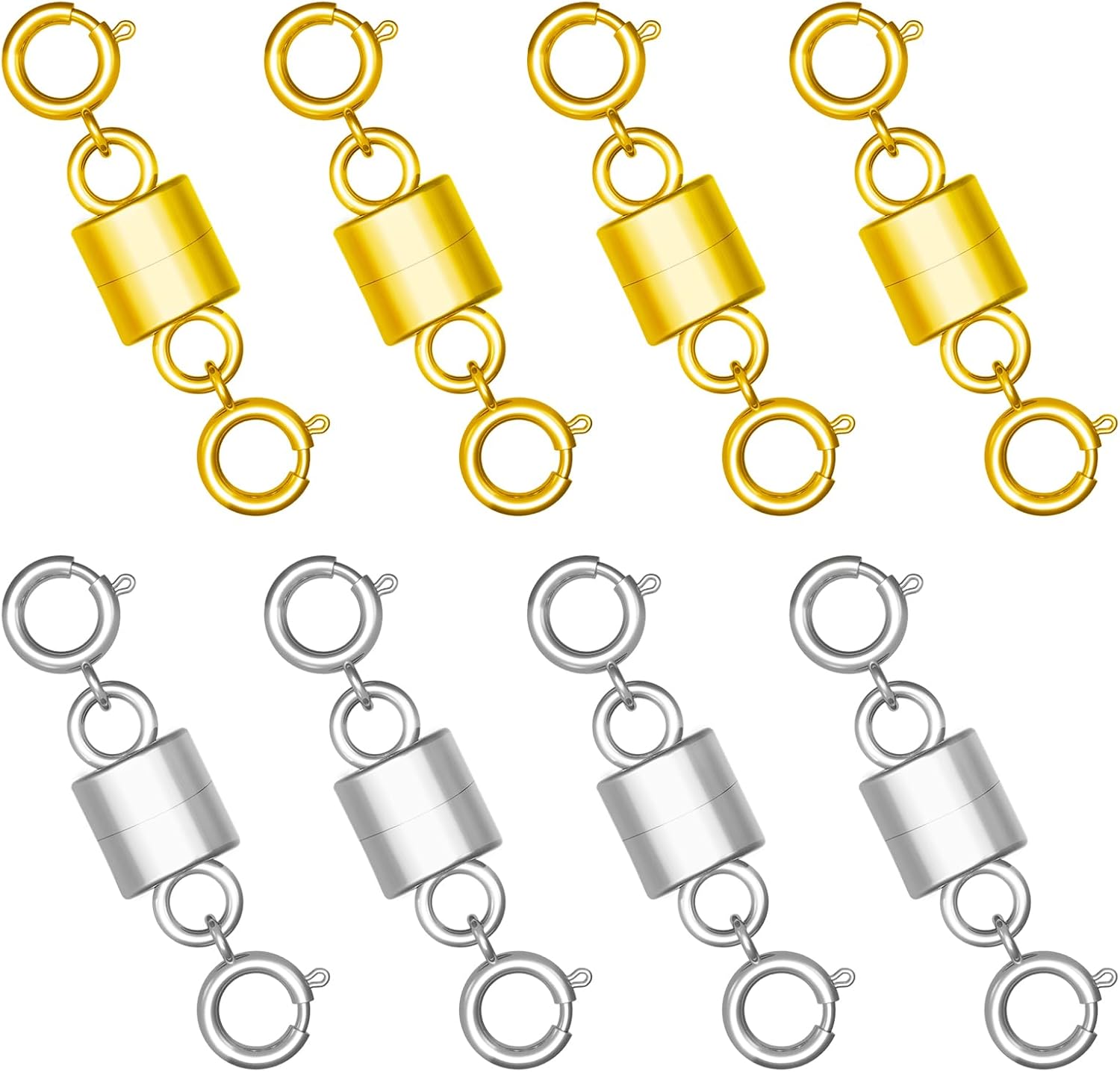 Amazon.com: 8pcs Double Magnetic Necklace Clasps and Closures, Magnetic ...