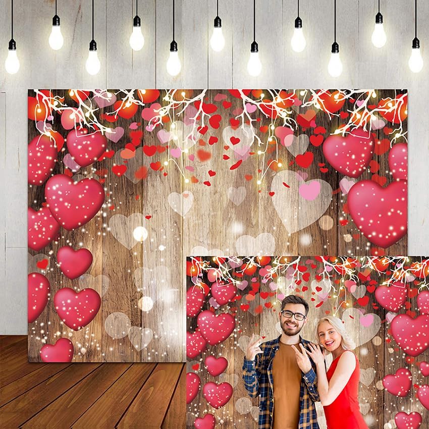 Amazon.com : CYLYH 7x5ft Valentine's Day Backdrop Love Heart Bridal ...