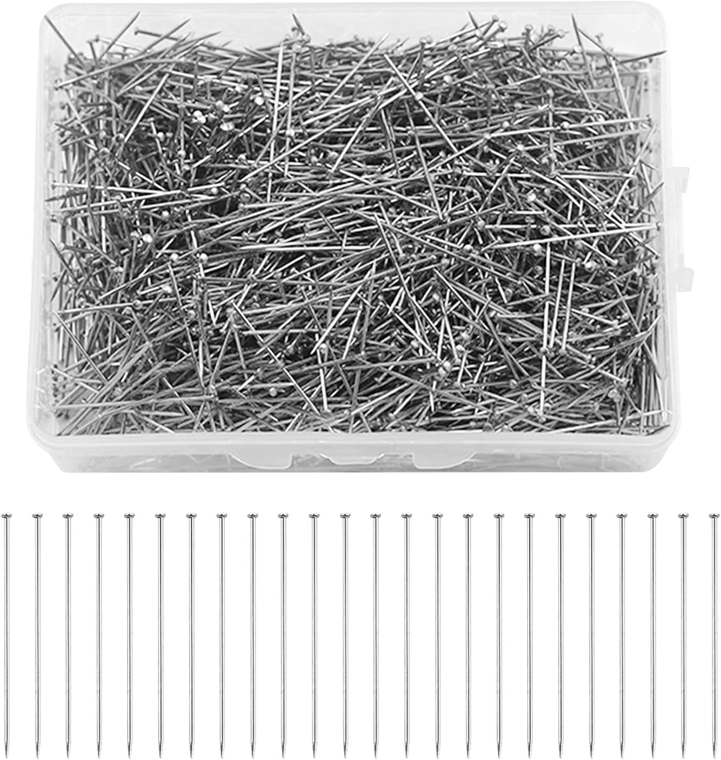 Sewing Pins Dressmaking, 1200pcs Straight Head Dressmakers, Dressmaking ...
