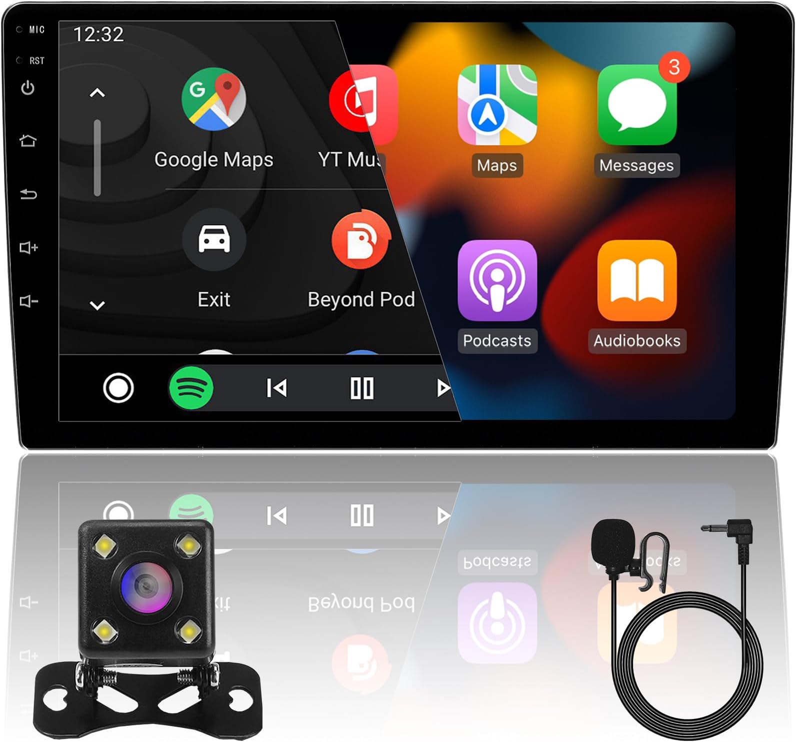 Amazon.com: 10inch 2+32GB IPS Full Touch Screen Android Car Radio Audio ...