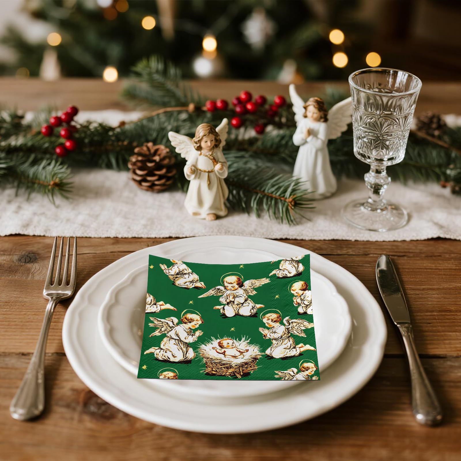 Snapklik.com : 25 Pcs Religious Christmas Cocktail Napkins, 3 Ply Baby ...