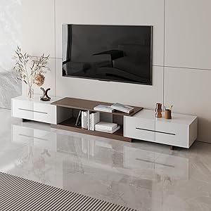Amazon.com: HIMAmonkey Extendable TV Stand, Modern Media Console for Up ...