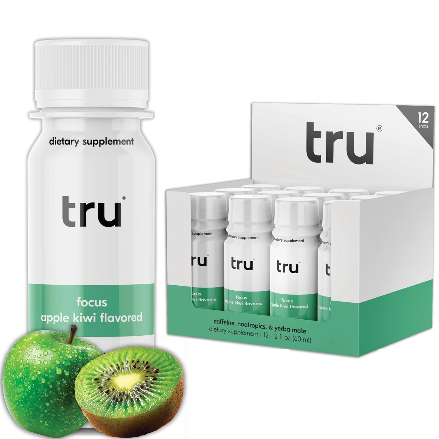 Tru Energy Shot, Bebida Energética Extra Forte com Cafeína Natural, Chá ...