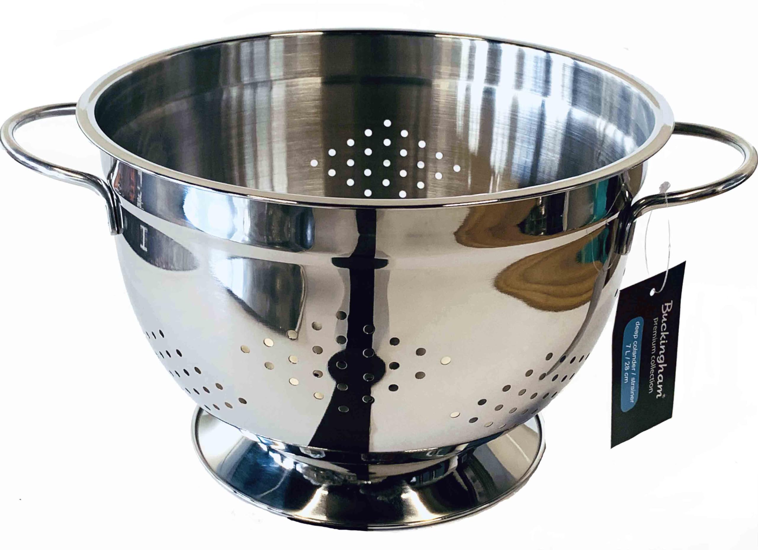 Buckingham 15352 Premium Stainless Steel Deep Colander : Amazon.co.uk ...