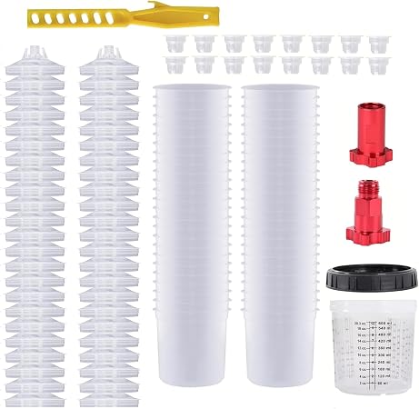 Amazon.com: Disposable Paint Sprayer Mixing Cup Paint Cups Paint Guns ...