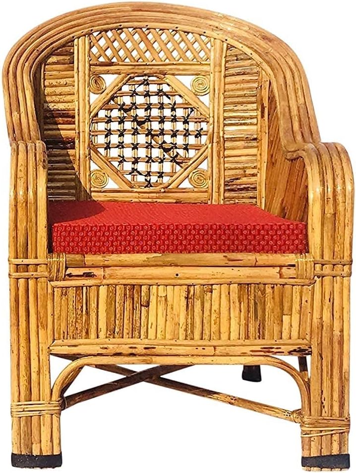 CANE CRAFTS Bamboo Cane Sofa Chair Comfortable for Kids and Adults Cane ...