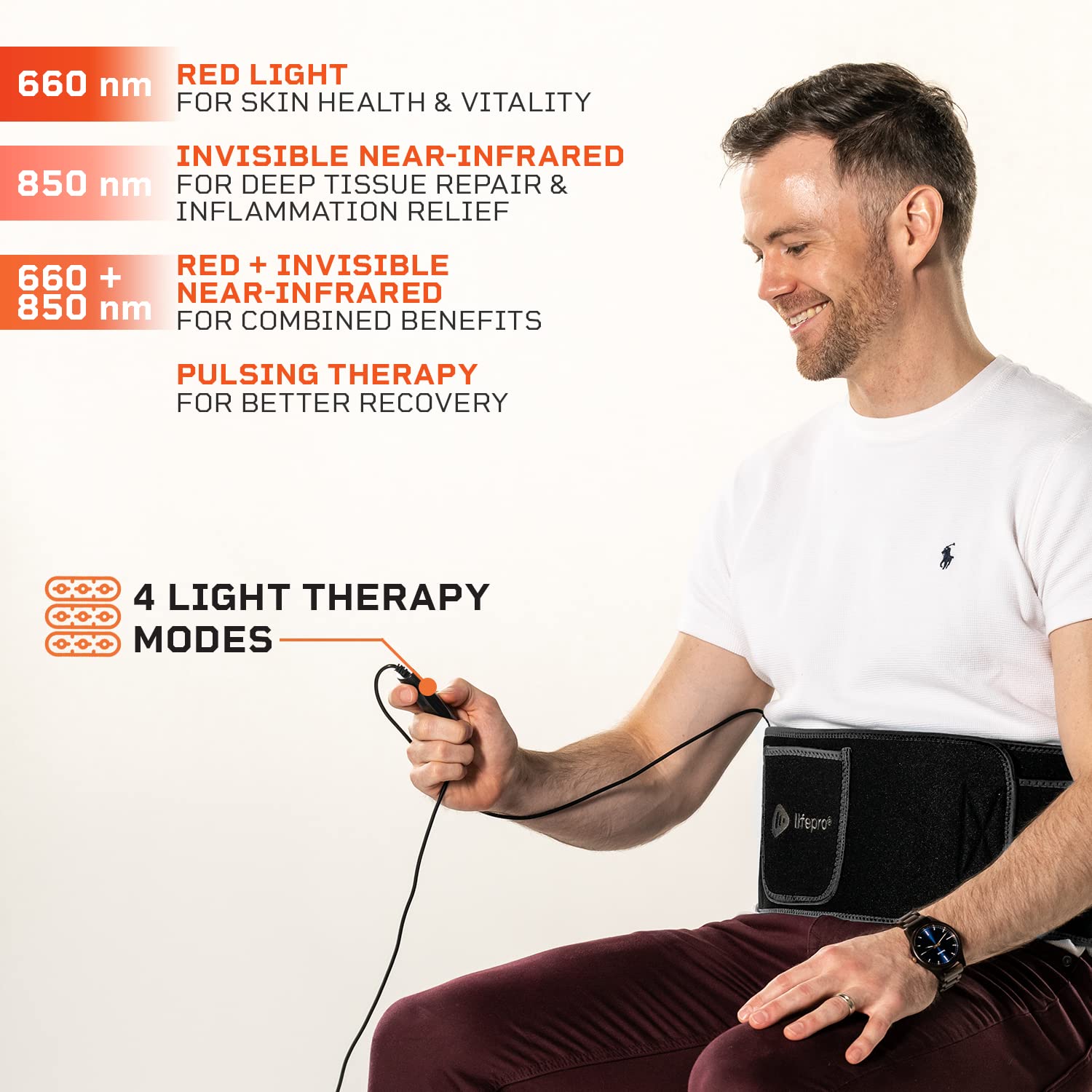 Snapklik.com : Lifepro Red Light Therapy Belt - Near Infrared Light ...