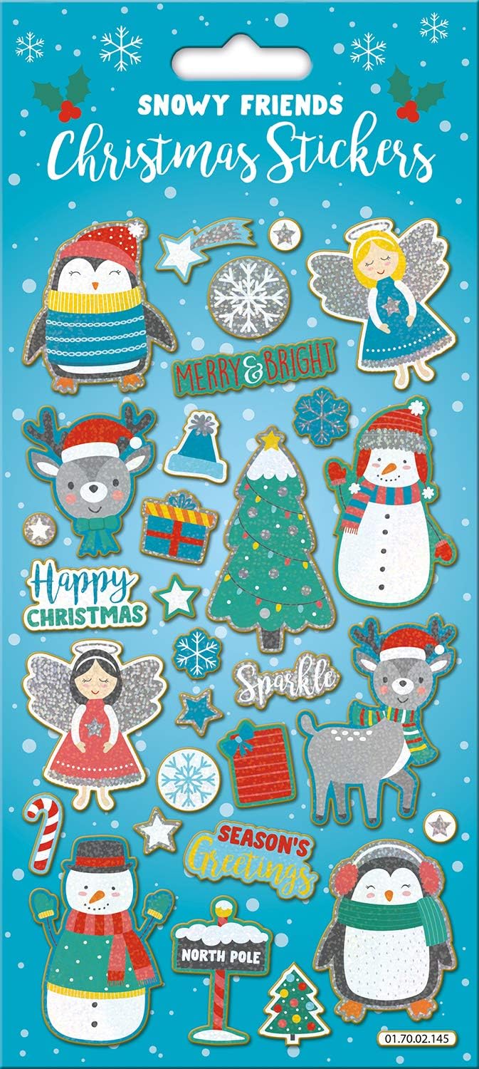 12 x Christmas Sticker Sheets : Amazon.co.uk: Home & Kitchen