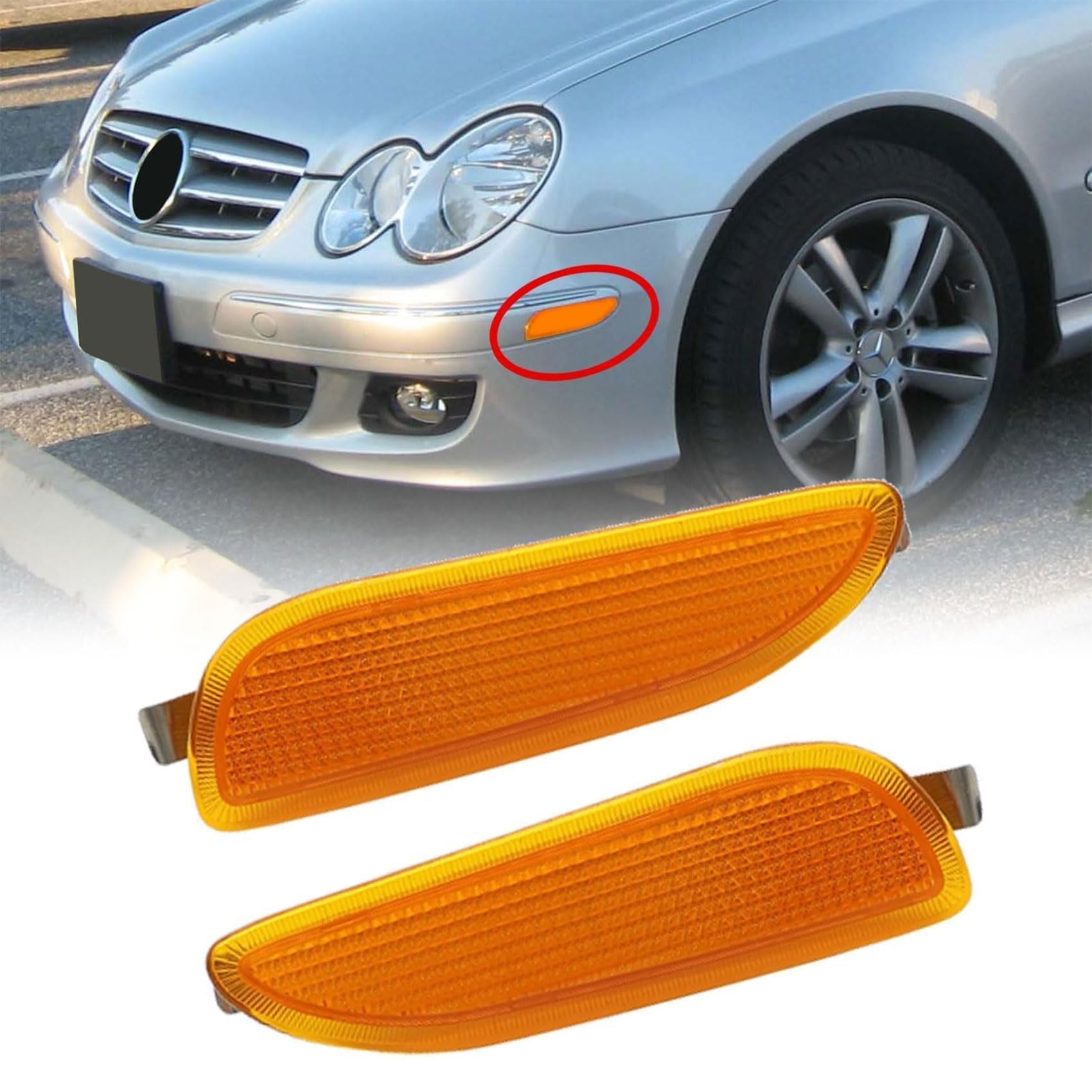 Amazon.com: Priprilod Front Left & Right Side Marker Light Turn Signal ...