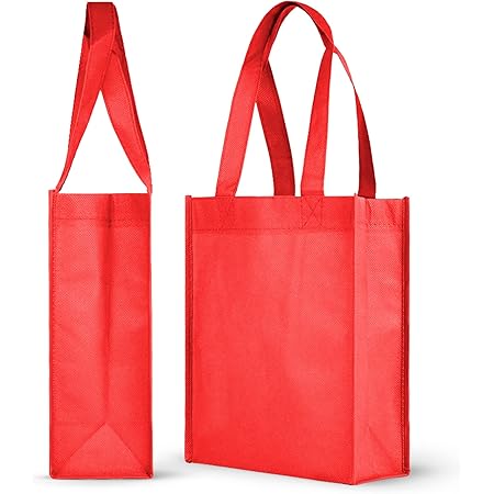 Amazon.com - Reusable Gift/Party/Lunch Tote Bags - 25 Pack - Red ...