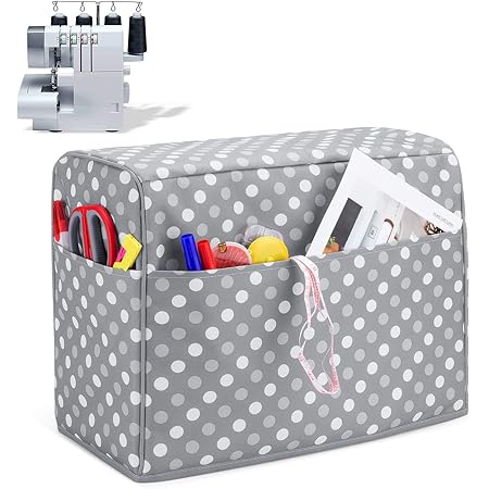 Yarwo Sewing Machine Cover, Dust Cover with Pockets for Most Standard ...