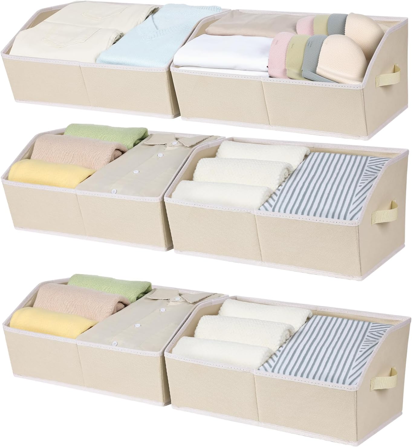 Amazon.com: Kigley 8 Pcs Linen Closet Organizers and Storage Foldable ...