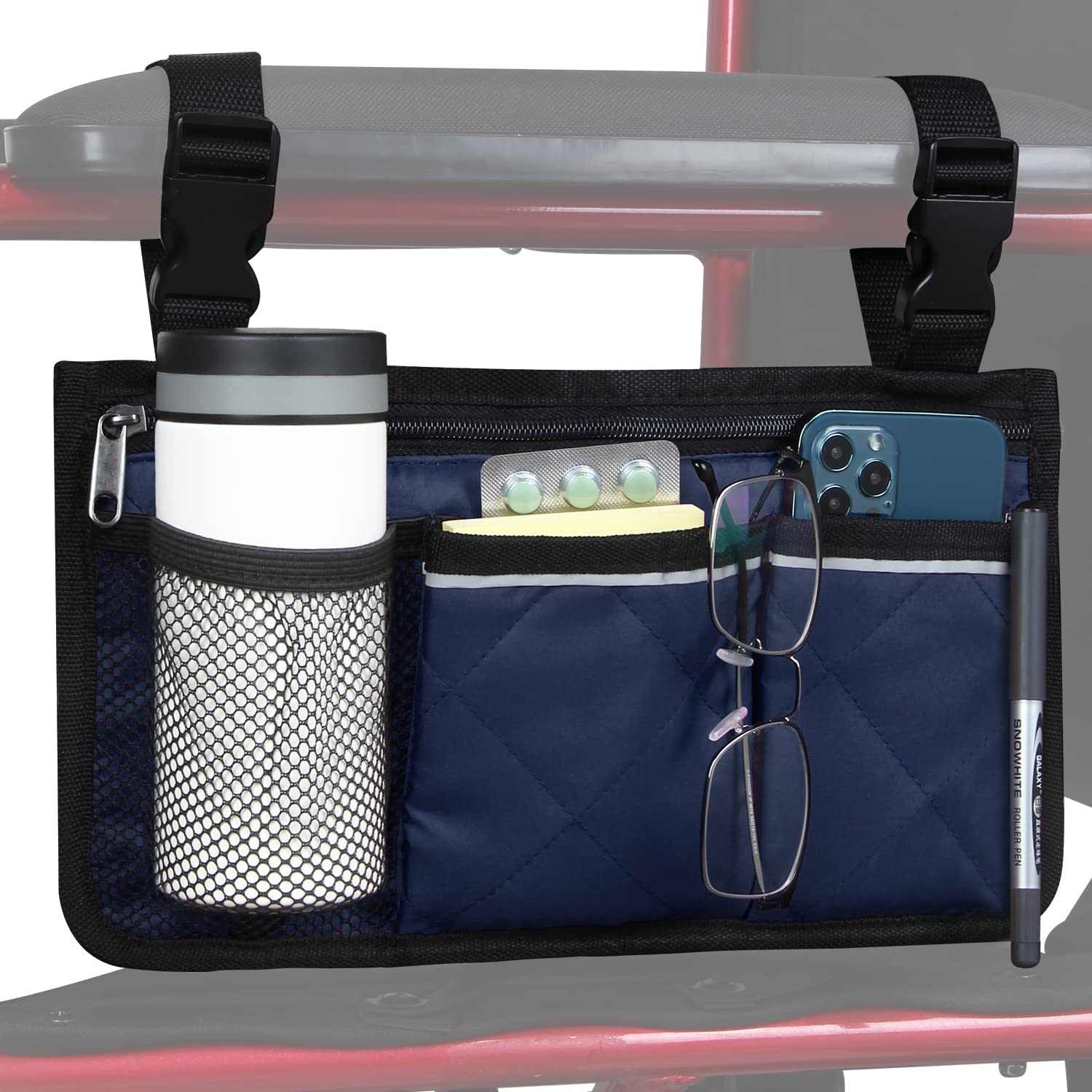Snapklik.com : Wheelchair Side Bag, Armrest Storage Pouch