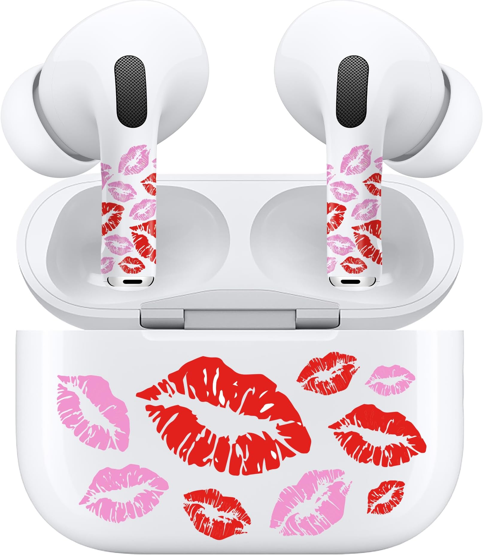 Amazon.com: ROCKMAX Pink Lips Sticker for AirPods Pro 2nd Generation ...