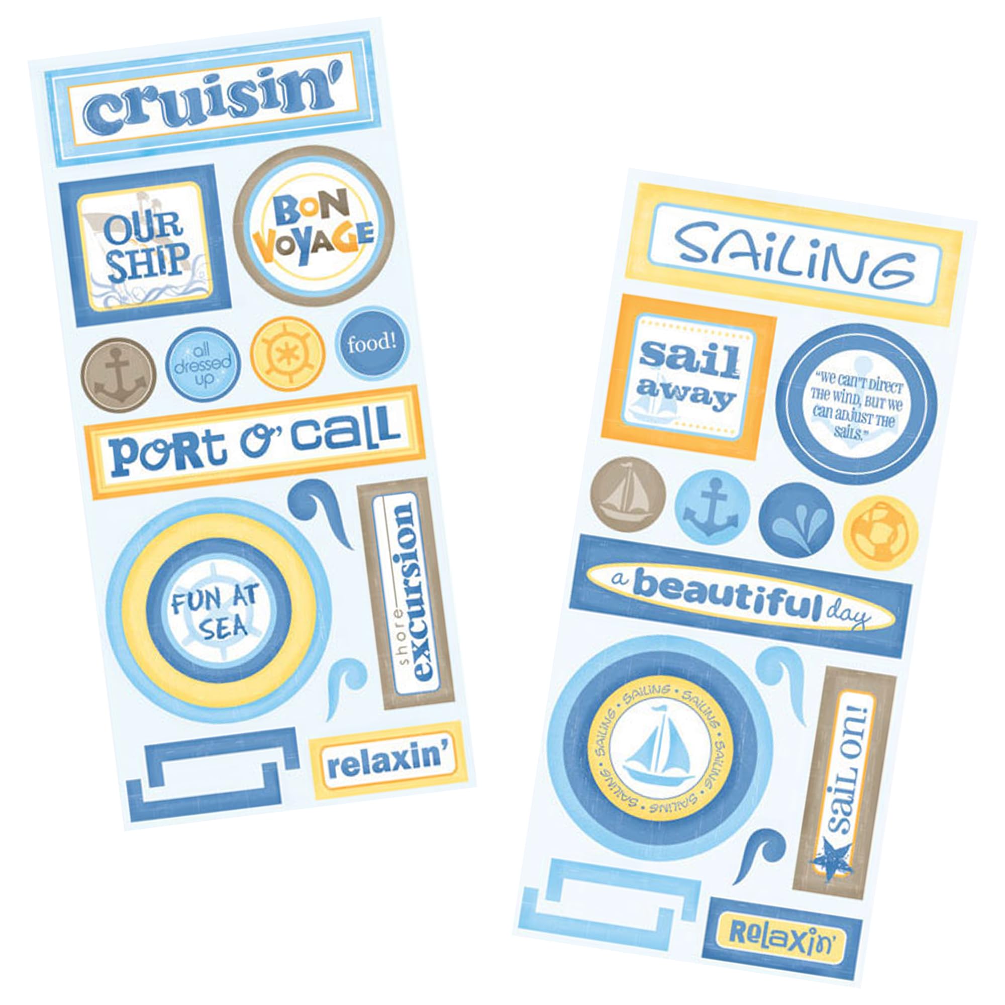 Amazon.com: Cruise Stickers Sheets - Cruise Scrapbook Stickers with Sea ...